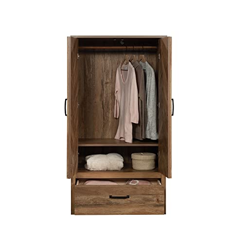 Sauder Cannery Bridge Armoire, L: 32.36" x W: 22.52" x H: 59.80", Sindoori Mango