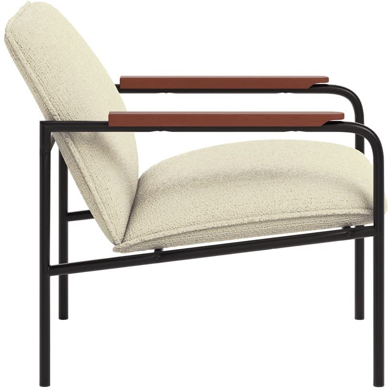 Sauder Boulevard Cafe Modern Lounge Chair in Ivory, Ivory Finish