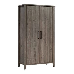 sauder summitt station storage cabinet, l: 35.28″ x w: 17.13″ x h: 63.90″, pebble pine