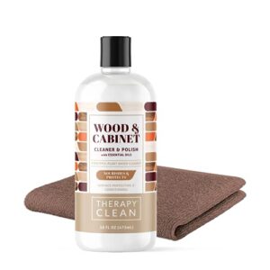 therapy furniture polish & wood cleaner kit 16 oz. cabinet and table restorer