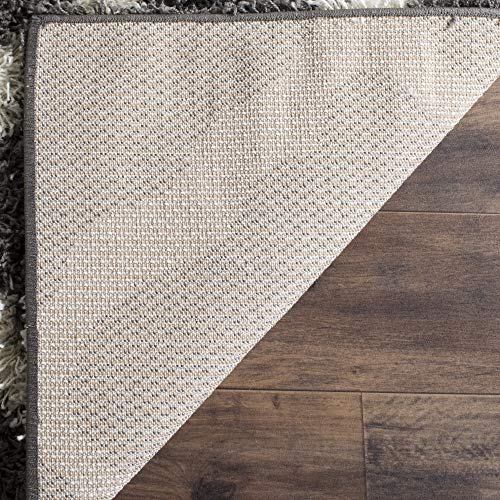 SAFAVIEH Dallas Shag Collection 8' x 10' Ivory/Beige SGD257B Trellis Non-Shedding Living Room Bedroom Dining Room Entryway Plush 1.5-inch Thick Area Rug