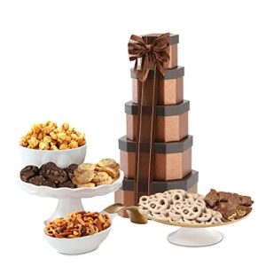 broadway basketeers gourmet chocolate food gift basket snack gifts for women, men, families, college – delivery for holidays, appreciation, thank you, congratulations, corporate, get well soon, care package