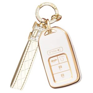 compatible with honda key fob cover, car key cover for honda civic accord pilot crv odyssey key fob cover 2022 2021 2020 2019 2018-2013