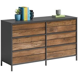 Sauder 427351 Boulevard Café 6 Drawer Dresser - Vintage Oak® Finish & Black