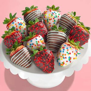 12 Happy Birthday Chocolate Covered Strawberries