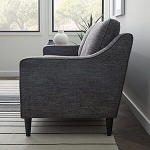 Edenbrook Jensen Upholstered Couch - Couches for Living Room - Charcoal Upholstered Couch - Living Room Furniture - Small Couch - Seats Three - Scoop Arm Modern Couch