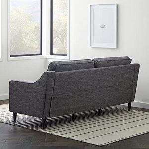 Edenbrook Jensen Upholstered Couch - Couches for Living Room - Charcoal Upholstered Couch - Living Room Furniture - Small Couch - Seats Three - Scoop Arm Modern Couch