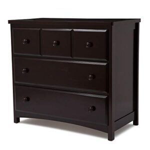 delta children 3 drawer dresser, greenguard gold certified, dark chocolate