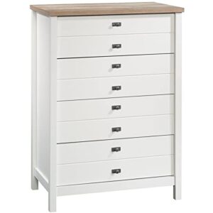 sauder cottage road 4-drawer chest, soft white finish