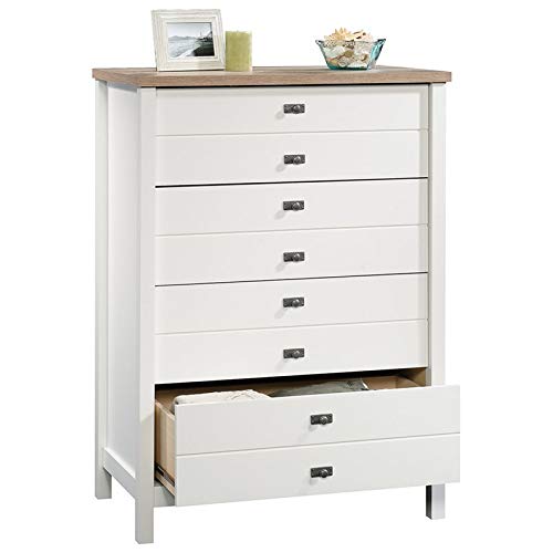 Sauder Cottage Road 4-Drawer Chest, Soft White finish