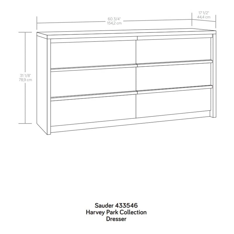 Sauder Harvey Park, Glacier Oak Finish