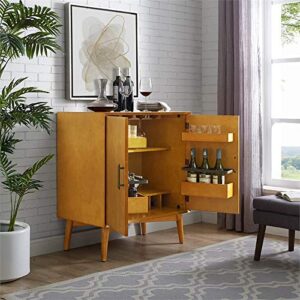 Crosley Furniture Landon Mid-Century Modern Bar Cabinet, Acorn