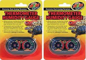 zoo med (2 pack) economy analog dual thermometer and humidity gauge