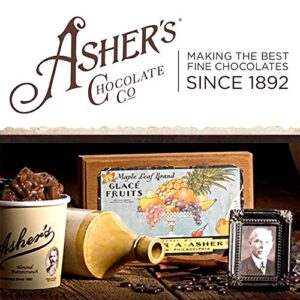 Asher's Chocolates, Chocolate Covered Pretzels Gift Basket, Holiday Assortment of Candy, Small Batches of Kosher Chocolate, Family Owned Since 1892 (8 oz, Milk & Dark)