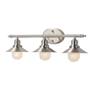 home decorators collection 3-light brushed nickel retro vanity light