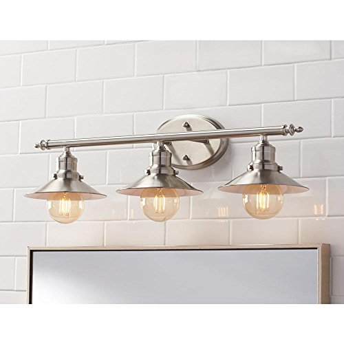 Home Decorators Collection 3-Light Brushed Nickel Retro Vanity Light