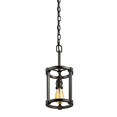 Home Decorators Collection HD-1260-I Romaro Row 1-Light Aged Bronze Pendant