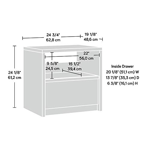 Sauder Harvey Park Night Stand, Grand Walnut finish