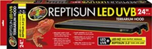 zoo med reptisun led uvb terrarium hood, 24″