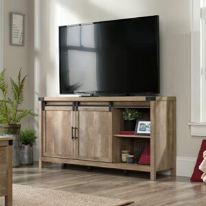 Sauder Bridge Acre TV Credenza with Sliding Doors, Lintel Oak Finish