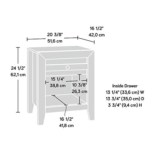 Sauder Dakota Pass Night Stand, Craftsman Oak finish