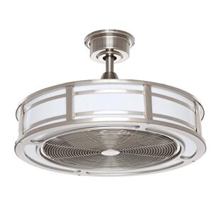 home decorators collection brette 23 in. led indoor/outdoor brushed nickel ceiling fan