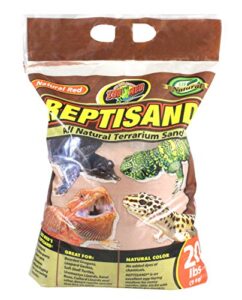 zoo med reptisand natural red: 20 lb bag