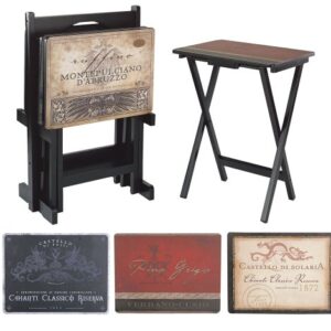 Home Decorators Collection Tuscan Wine Tv Trays Set, Set, Multi