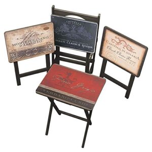 Home Decorators Collection Tuscan Wine Tv Trays Set, Set, Multi