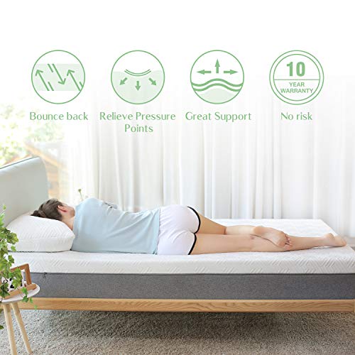 Novilla Full Size Mattress, 10 inch Full Gel Memory Foam Mattress for Cool Sleep & Pressure Relief, Medium Firm Mattress in a Box, Bliss (NV0M801-10-F)