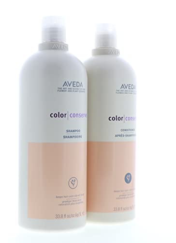 Aveda Color Conserve Shampoo and Conditioner 33.8oz Helps Protect Hair Color and Prevents Fading