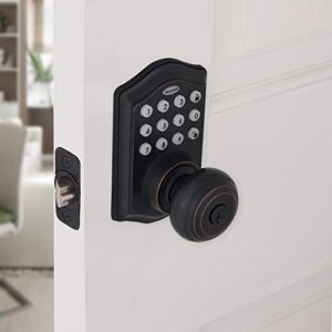 Honeywell Safes & Door Locks - 8732401 Electronic Entry Knob Door Lock, Oil Rubbed Bronze, 6.5 x 8.8 x 9 inches