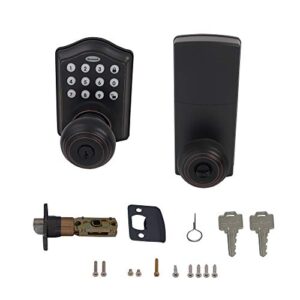 Honeywell Safes & Door Locks - 8732401 Electronic Entry Knob Door Lock, Oil Rubbed Bronze, 6.5 x 8.8 x 9 inches