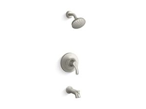 kohler ts27391-4g-bn simplice rite-temp pressure-balancing 1.75 gpm bath and shower faucet trim set, vibrant brushed nickel