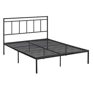 sauder cannery bridge queen platform bed, black finish