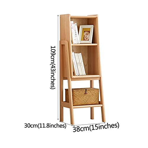 Wooden Bookshelf Book Storage Rack Floor Bookshelf Multi-Layer Article Storage Rack Simple Storage Rack Suitable for Home Office use