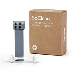 soclean genuine replacement cartridge filter kit for soclean 2 machines | includes one filter cartridge and one check valve | authentic oem part with full warranty | new eco-friendly packaging