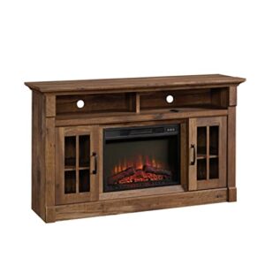 sauder miscellaneous fireplace credenza, l: 60.0″ x w: 16.73″ x h: 35.04″, vintage oak finish