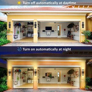 DARIISI Dusk to Dawn Outdoor Wall Lights 2 Pack, Up and Down Outdoor Porch Lights Wall Mount, Waterproof Exterior Light Fixture for House Garage Patio