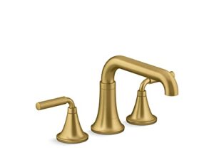 kohler t27417-4-2mb tone deck-mount bath faucet trim, vibrant brushed moderne brass