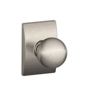 schlage f10orb619cen f10-orb-619-cen satin nickel passage orbit style knob with century rose