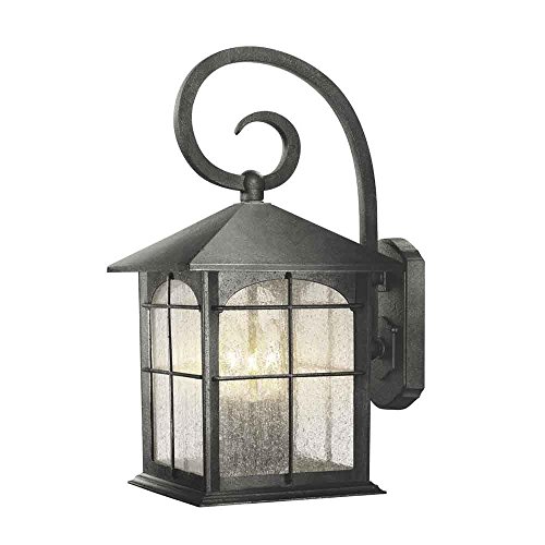 Home Decorators Collection Brimfield 3-Light Aged Iron Outdoor Wall Lantern