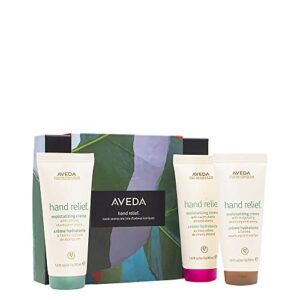 aveda hand relief mini trio gift set, white, 1.4 ounce each cream