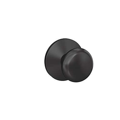 Schlage Custom FC172 PLY 622 KIN Plymouth Non-Turning Knob with Kinsler Trim, Matte Black