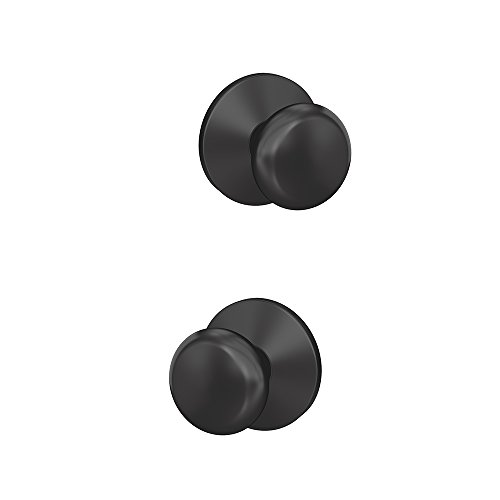 Schlage Custom FC172 PLY 622 KIN Plymouth Non-Turning Knob with Kinsler Trim, Matte Black