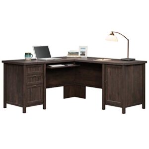 Sauder Costa L-Desk, L: 65.12" x W: 65.12" x H: 30.0", Coffee Oak Finish