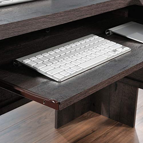 Sauder Costa L-Desk, L: 65.12" x W: 65.12" x H: 30.0", Coffee Oak Finish