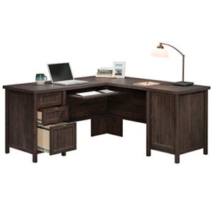 Sauder Costa L-Desk, L: 65.12" x W: 65.12" x H: 30.0", Coffee Oak Finish