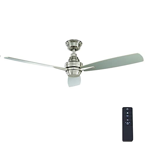 Home Decorators Collection Samson Park 52 in. Indoor Brushed Nickel Ceiling Fan with Remote Control