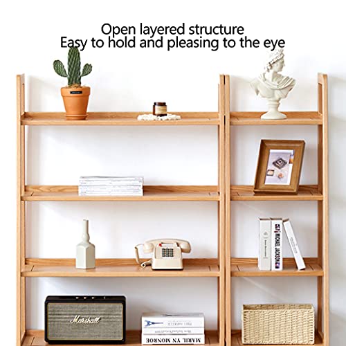 Solid Wood Bookshelf Four-Layer Book Storage Rack Article Storage Rack Floor Shelf Suitable for Home Office use